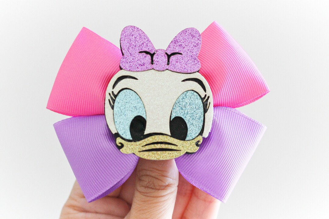 Daisy Duck Hair Bow Daisy Hair Clip Disney Hair Bow Mickey - Etsy