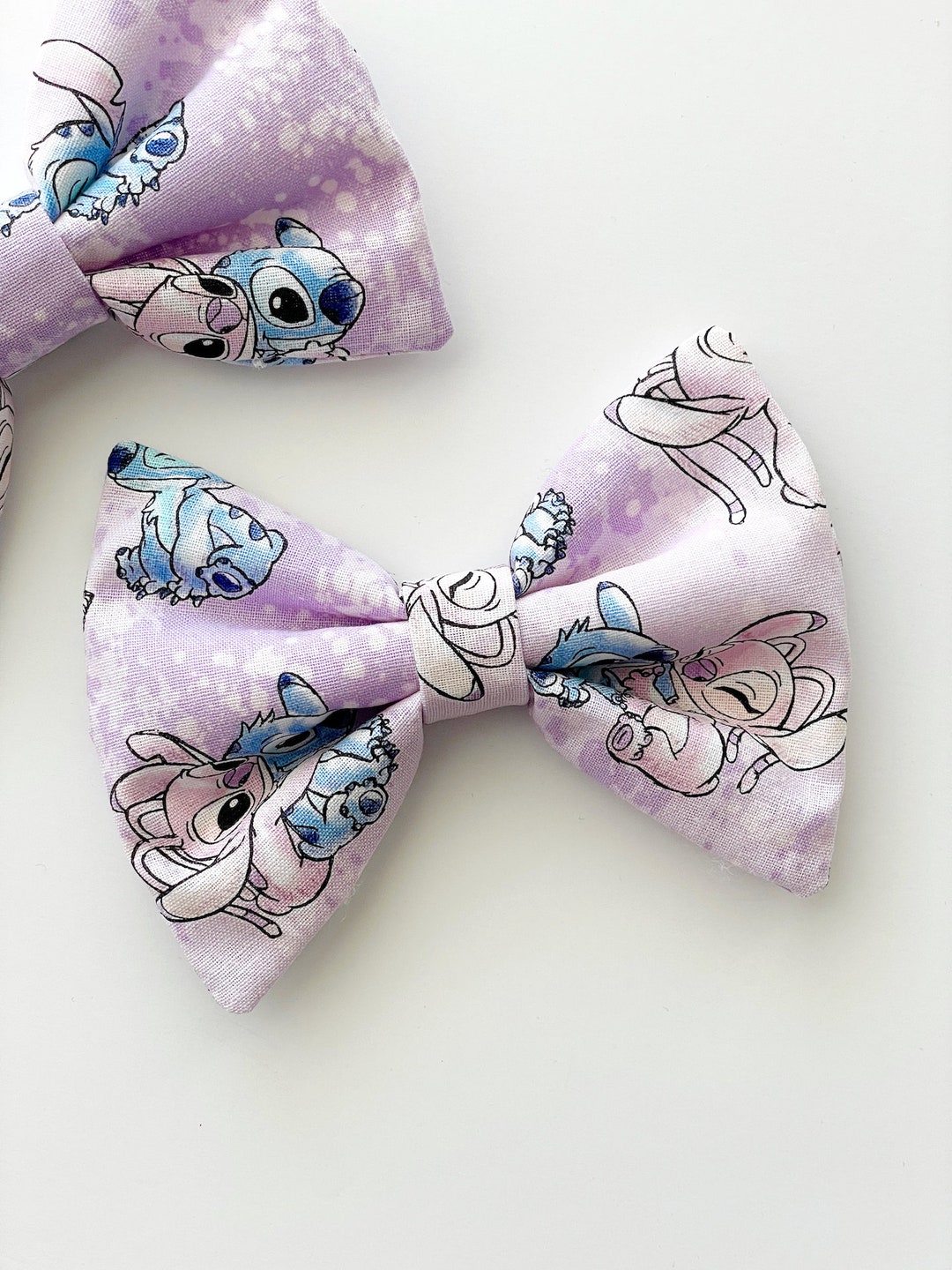Stitch and Angel Hair Bow, Stitch Inspired Hair Bow, Disney Inspired ...