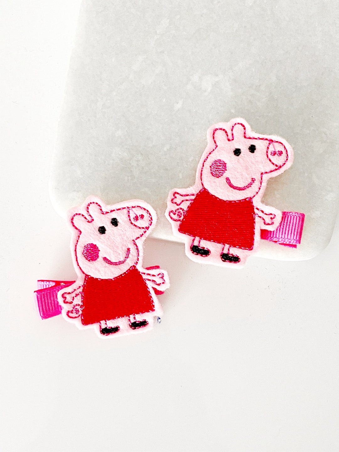 Pink Pig Hair Clip, Glitter Pink Hair Clip, Felt Pink Pig Hair Clip ...