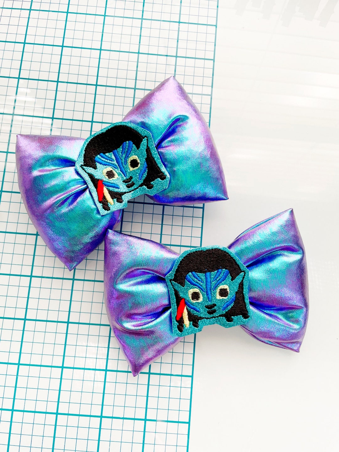 Avatar Hair Bow, Puffy Disney Park Hair Clip - Etsy