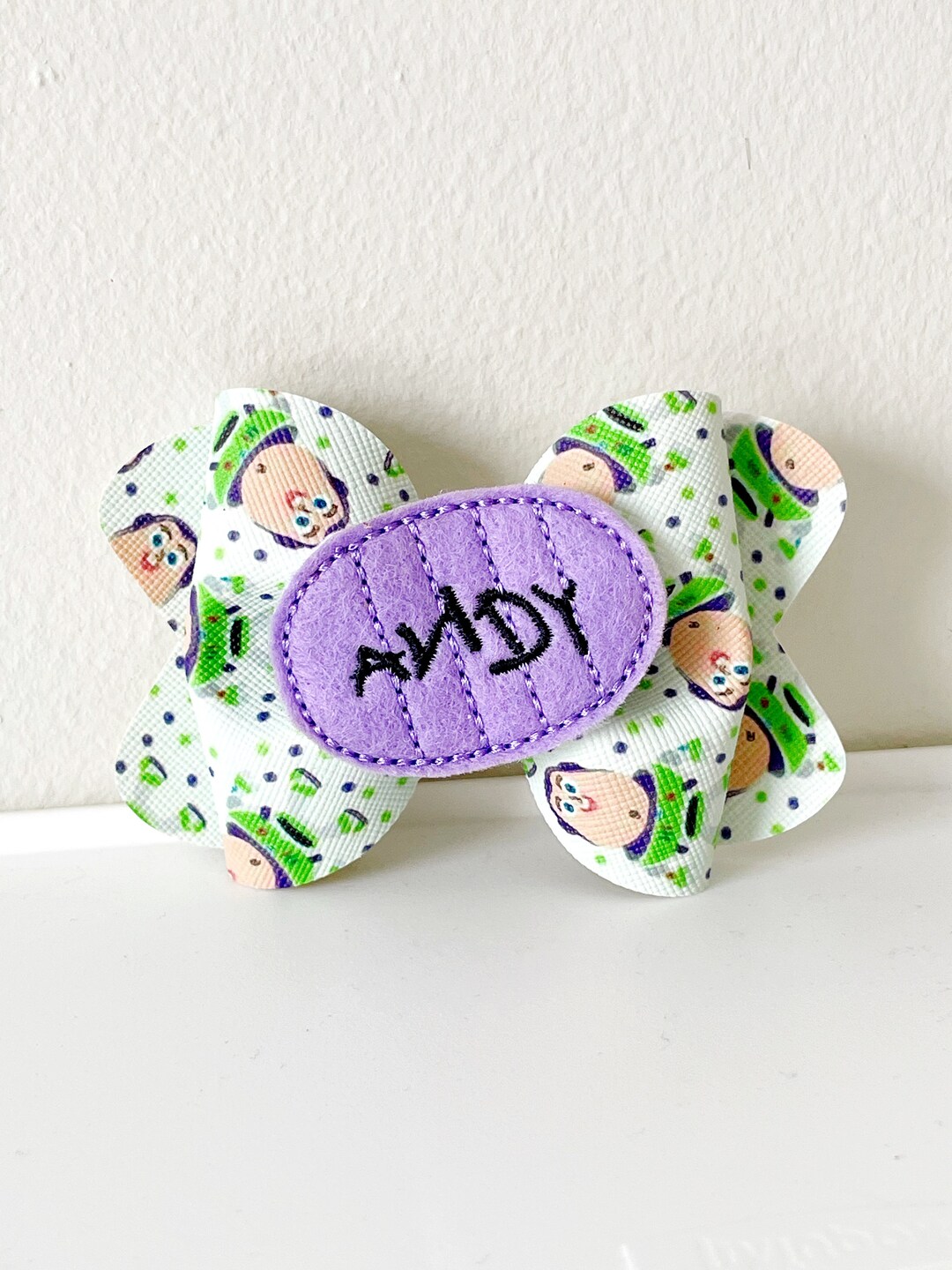 Buzz Lightyear Hair Bow: Faux Leather Toy Story Hair Clip - Etsy