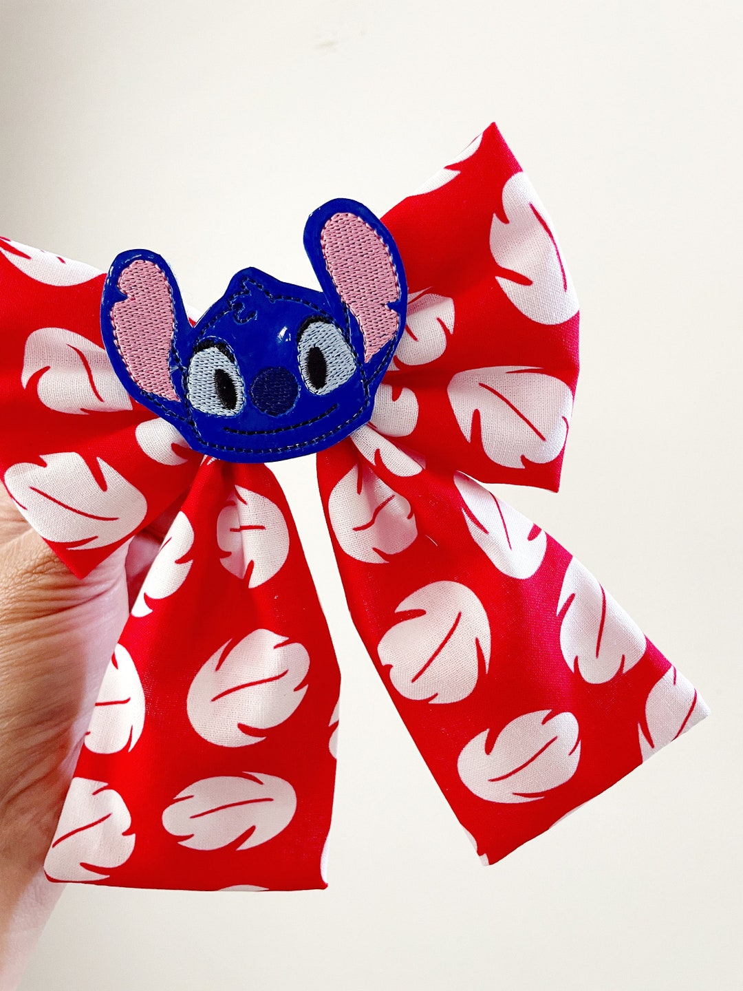Lilo Stitch Hair Bow, Lilo Hair Bow, Large Princess Fabric Bow, XL ...