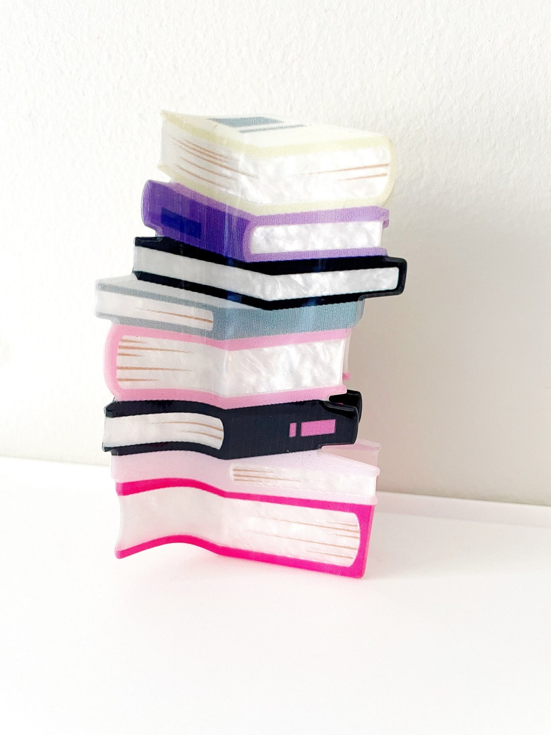 Books Hair Clip Claw, Acetate Hair Claw for Women, Book Lovers Hair ...