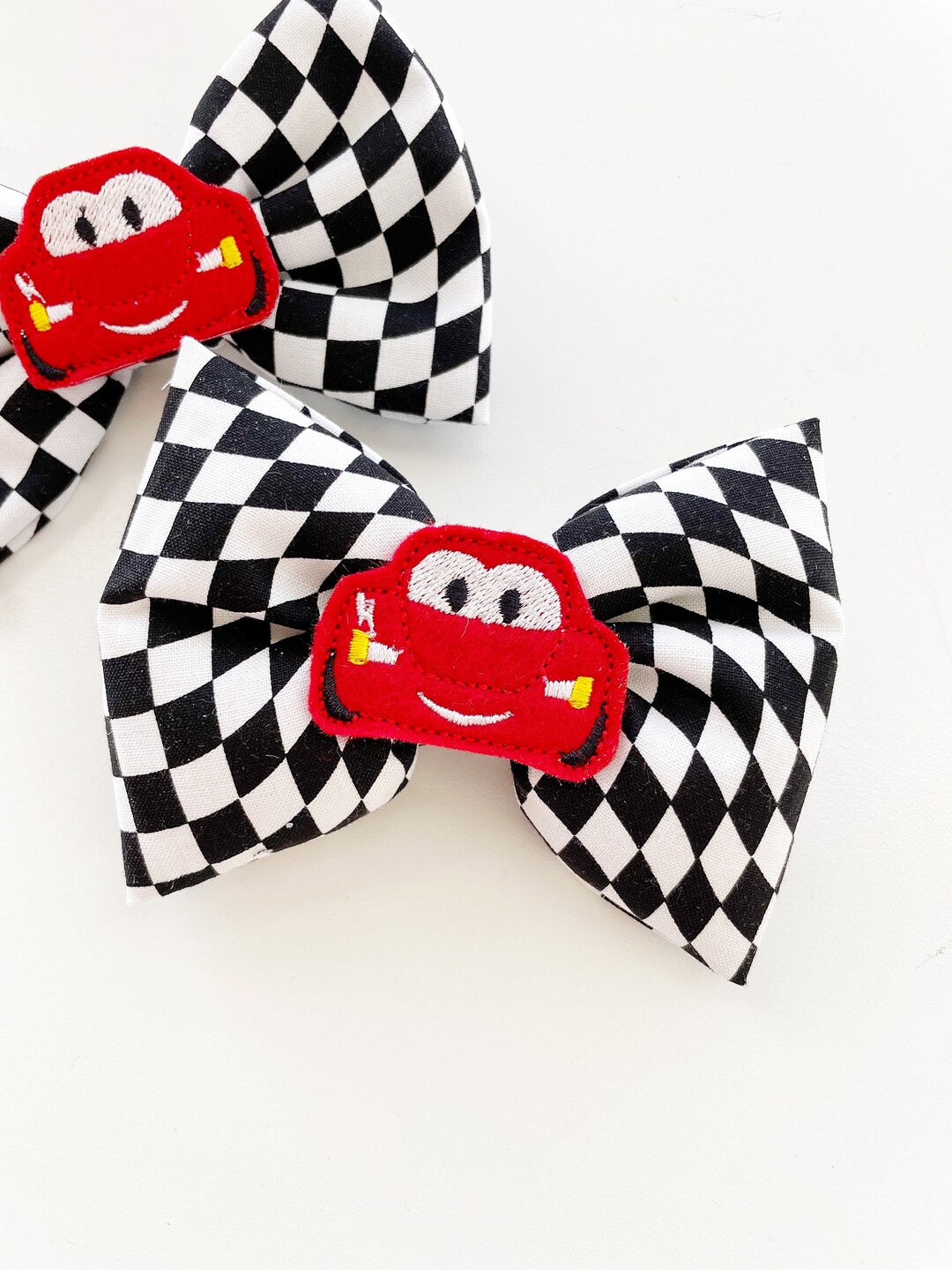 Lightning Mcqueen Hair Bow, Cars Hair Bow, Disneyland Hair Clip, Racing ...