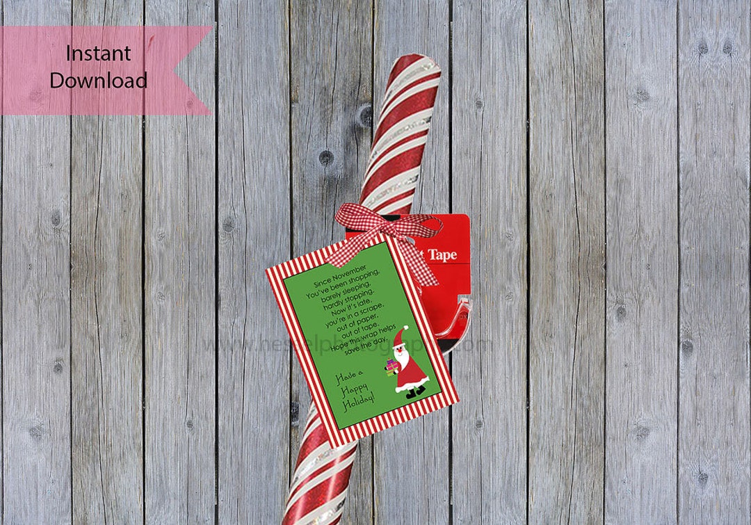 Printable Christmas Teacher Gift, Wrapping Paper Gift, Teacher Thank ...