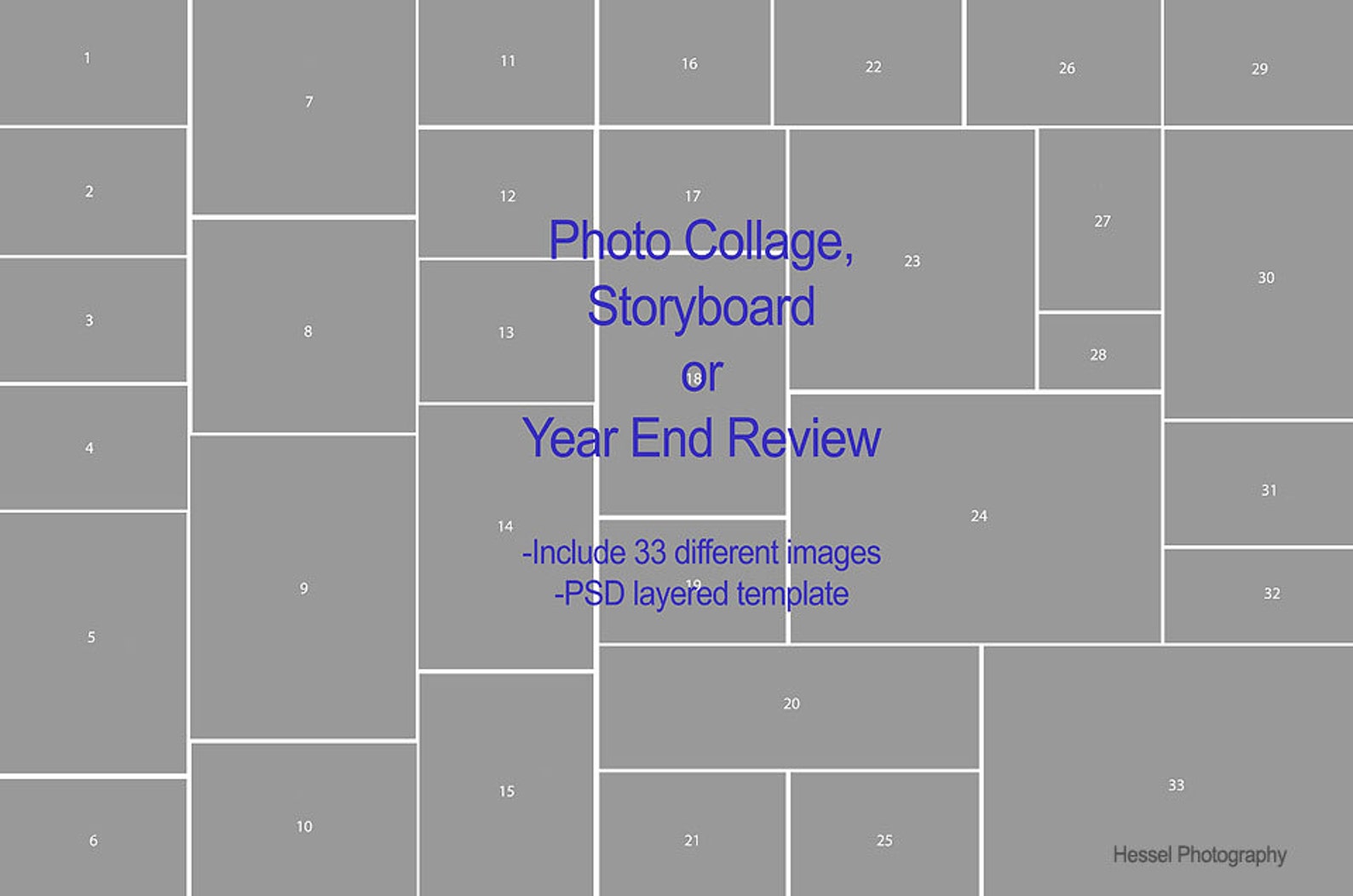 PSD Photo Storyboard Collage, Year in Review Collage, Psd Template ...