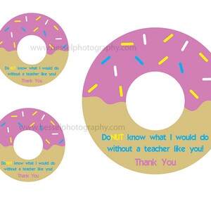 Donut Teacher Appreciation Tag Printable Teacher Donut - Etsy
