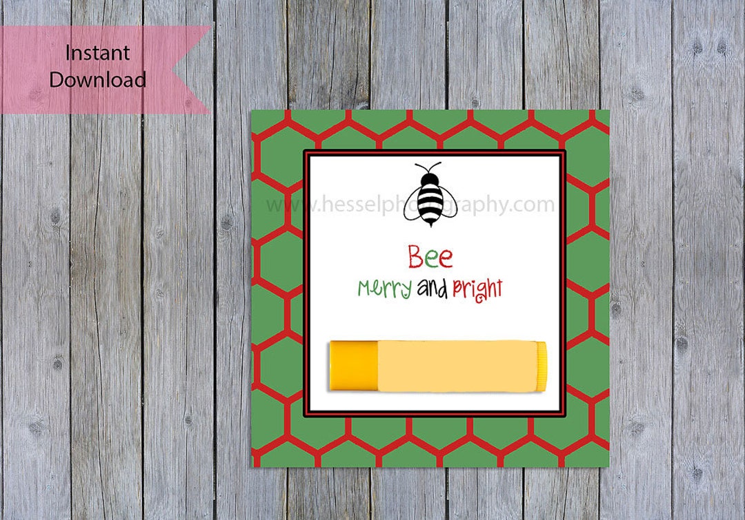 Printable Christmas Lip Balm Tag, Teacher Thank You, Teacher ...