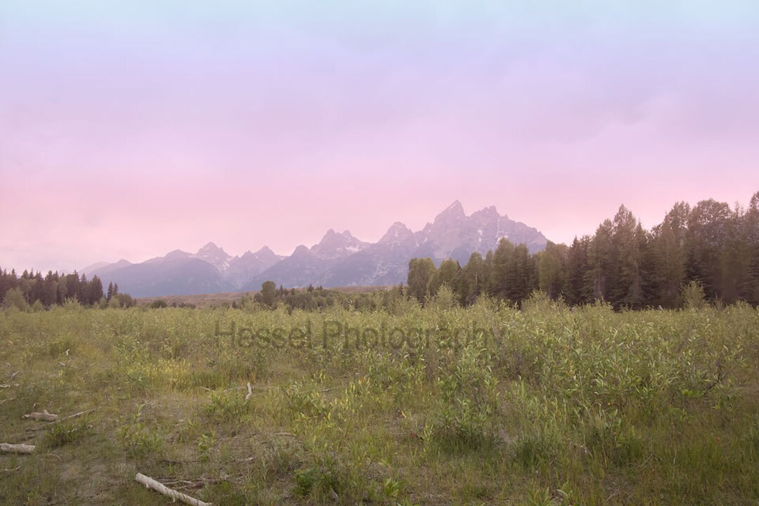 Mountain Field Sunset Digital Background, Digital Backdrop, Stock Image ...