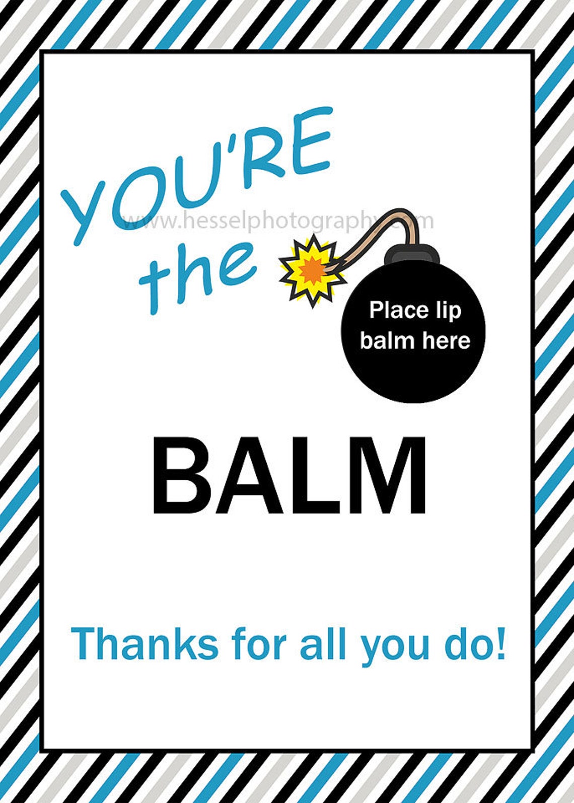 Printable You Are the Balm Round Balm Teacher Thank You | Etsy