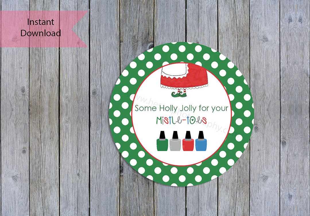 Printable Christmas Gift, Nail Polish Teacher Tag, Teacher Thank You ...