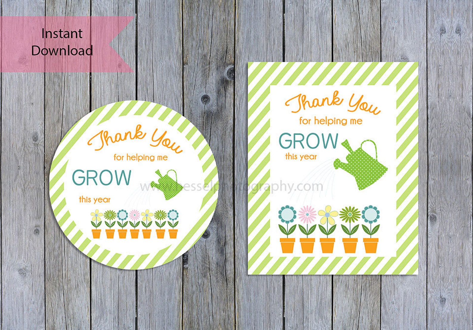 Printable Teacher Flower Tag, Teacher Thank You, Thank You for Helping ...