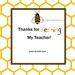 Printable Lip Balm Tag, Bees, Teacher Thank You, Teacher Appreciation ...