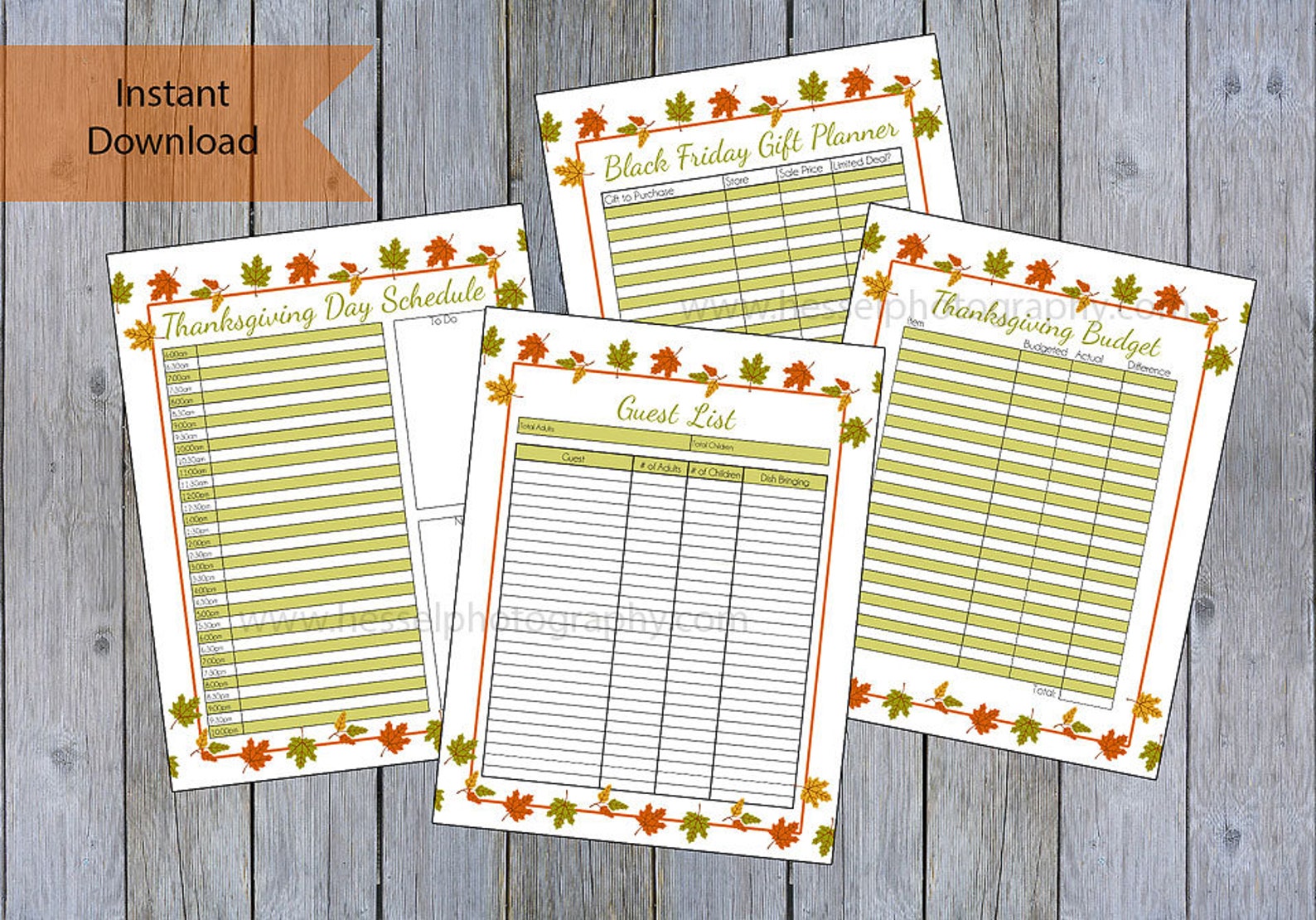 Thanksgiving Printable Planner Holiday Planner Thanksgiving - Etsy