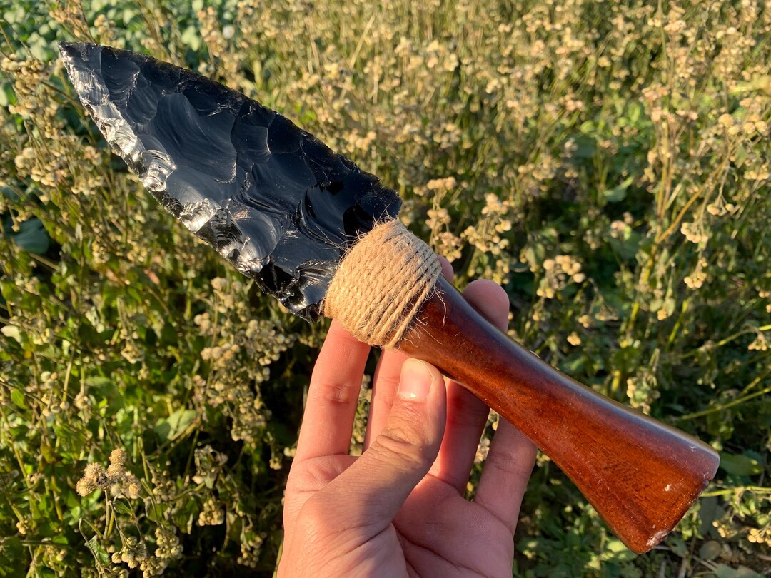 9.9inche Natural Obsidian Quartz,hand Carved Knife,crystal Big Knife ...