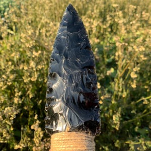9.9inche Natural Obsidian Quartz,hand Carved Knife,crystal Big Knife,obsidian Quartz Knife,home ...