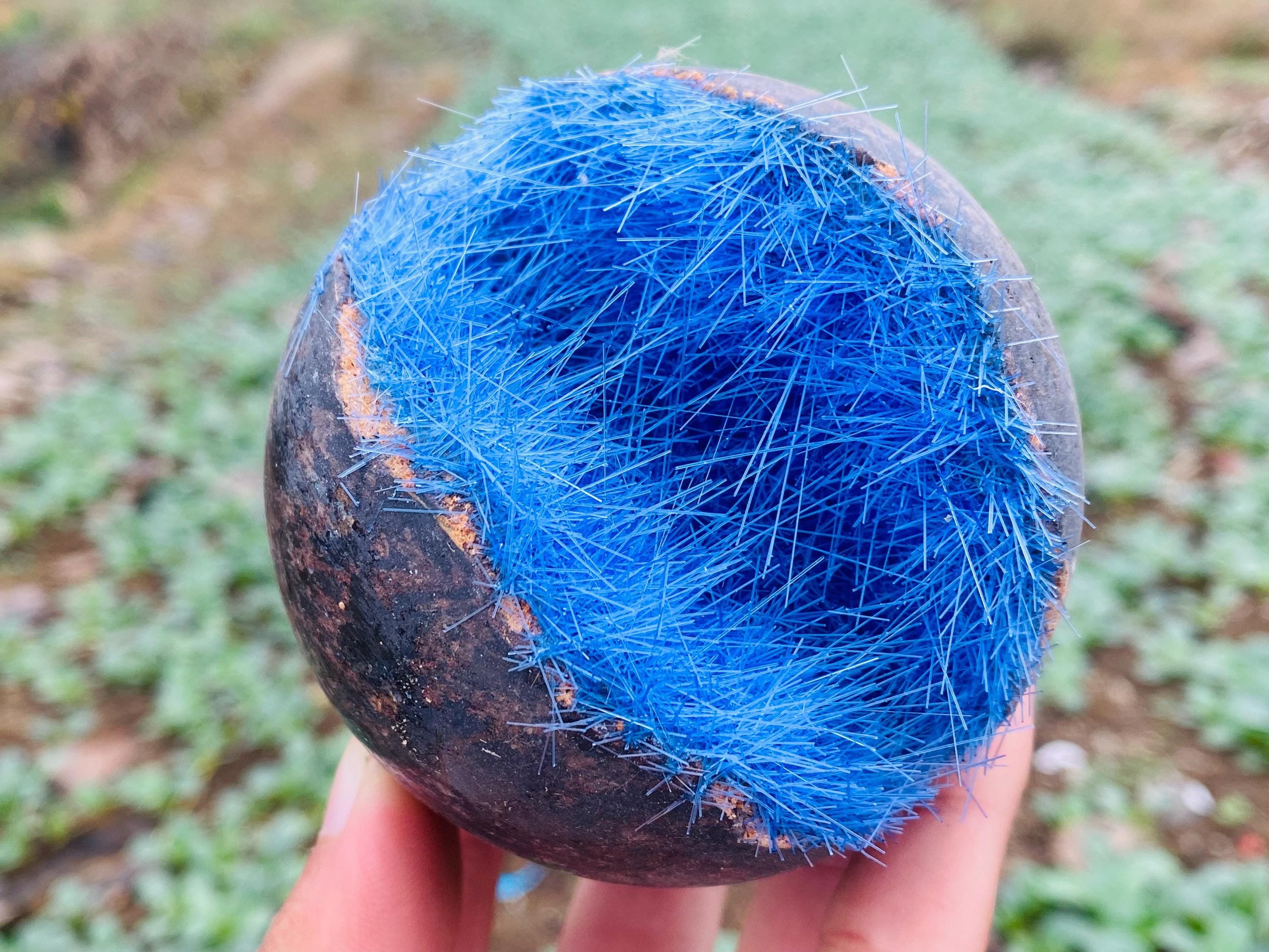 Magnetite Blue Copper Ore Crystal Ball Hand Carved Crystal Cluster ...
