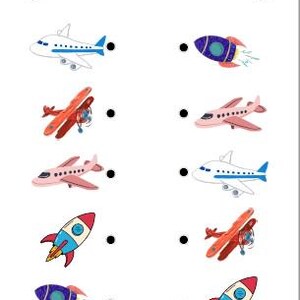 Printable Matching Worksheet, Kindergarten Preschool Activity, Busybook ...