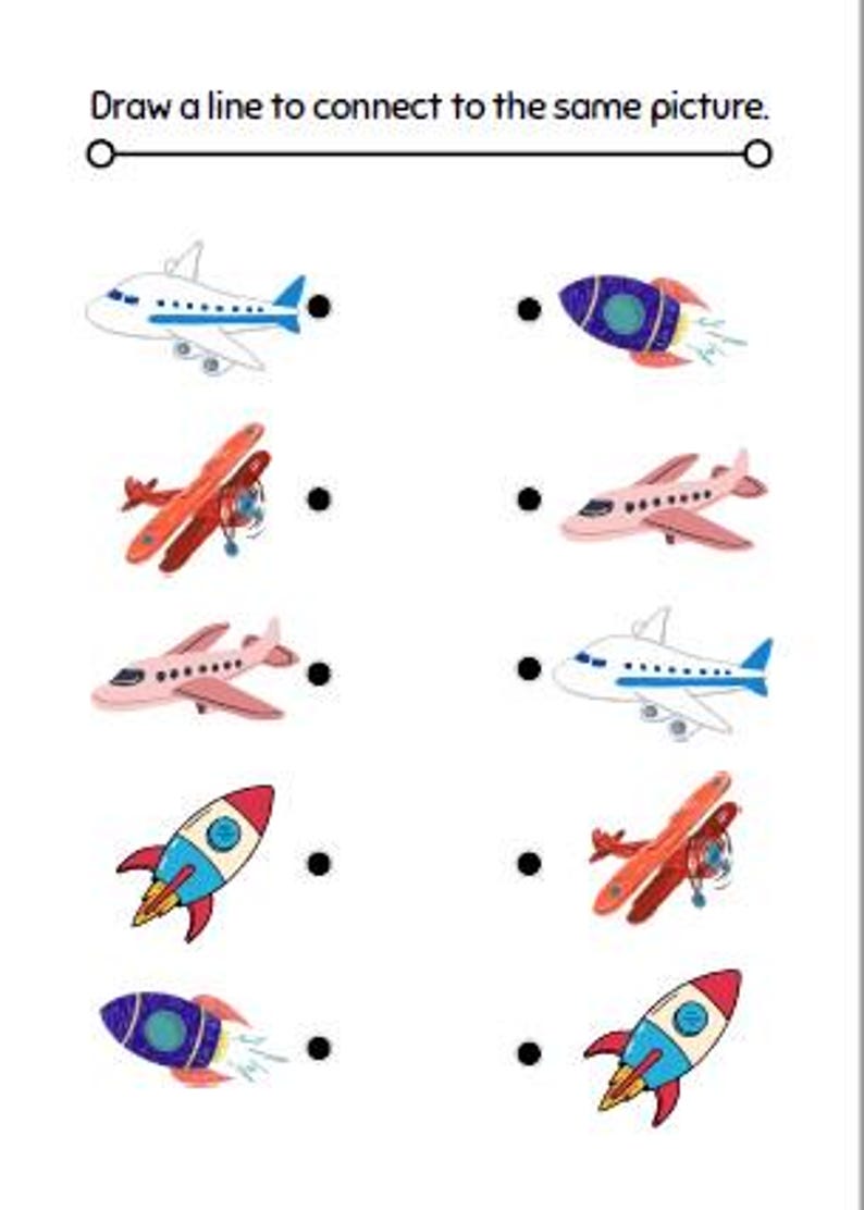 Printable Matching Worksheet, Kindergarten Preschool Activity, Busybook ...