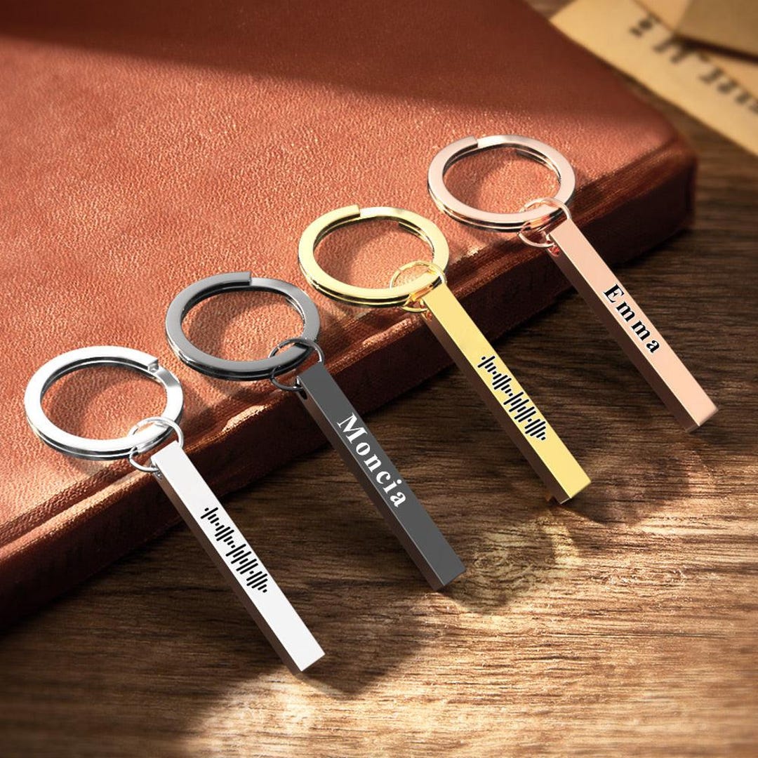 Spotify Code Keychain,personalized 3D Bar Keychain,engraved Music Code ...