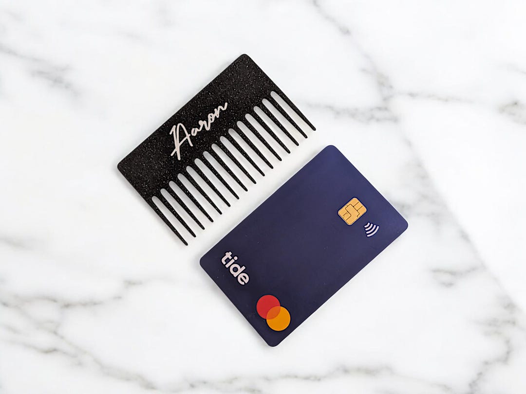 Custom Name Beard Comb, Credit Card Comb, Mens Gift, Personalised Gift ...