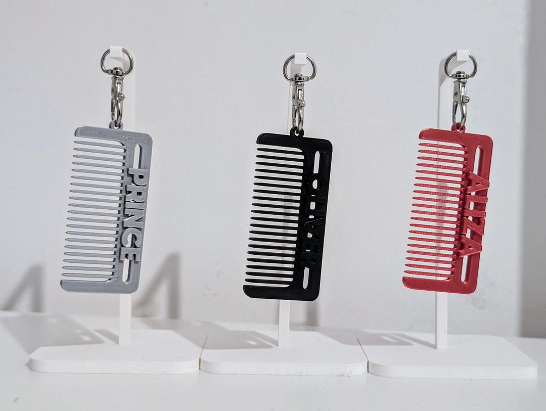 Custom Name Comb Keychain: Personalized Grooming Tool - Etsy