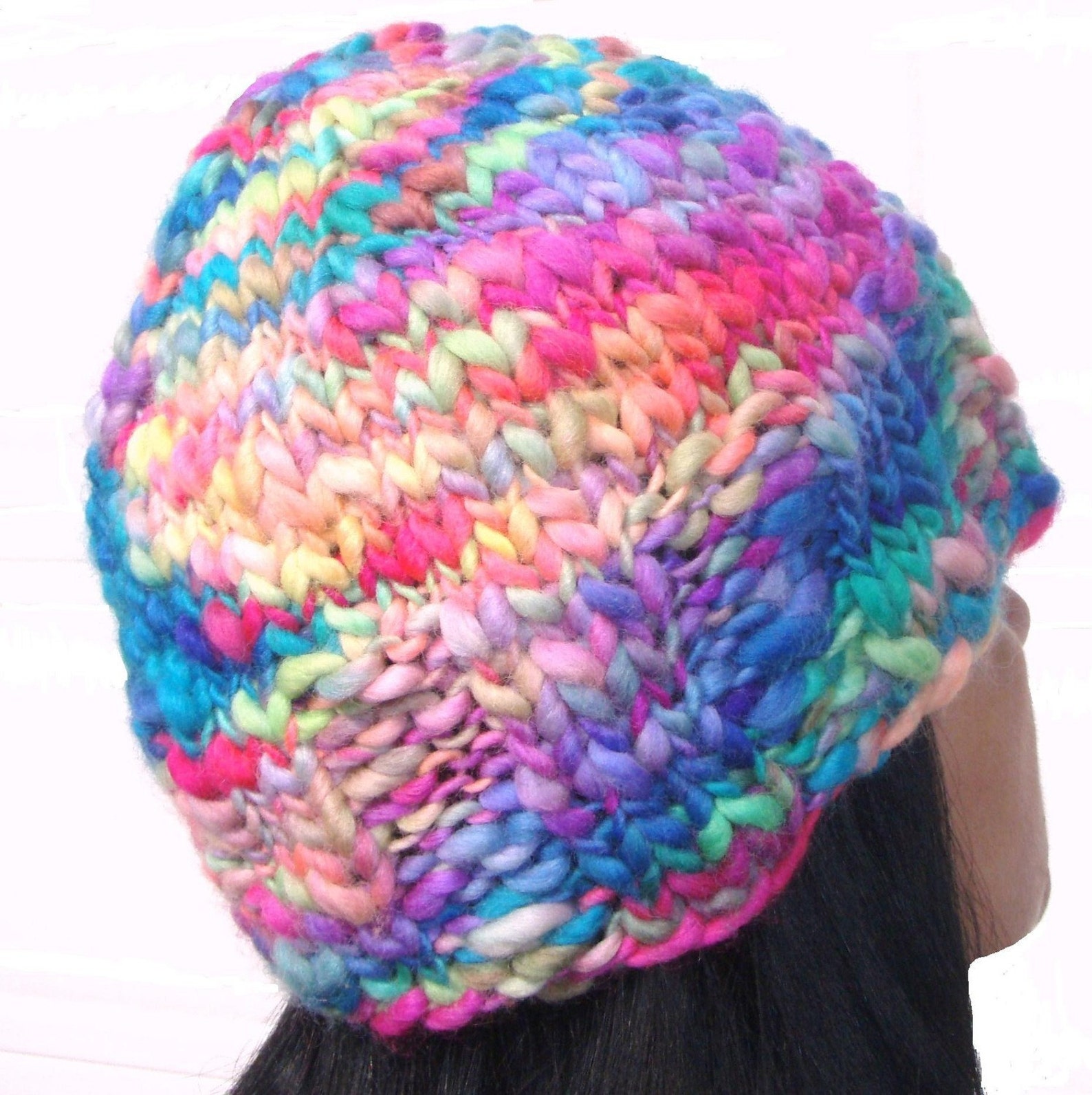 KNITTING PATTERN on the Bright Side Adult Size Hat Knitted - Etsy