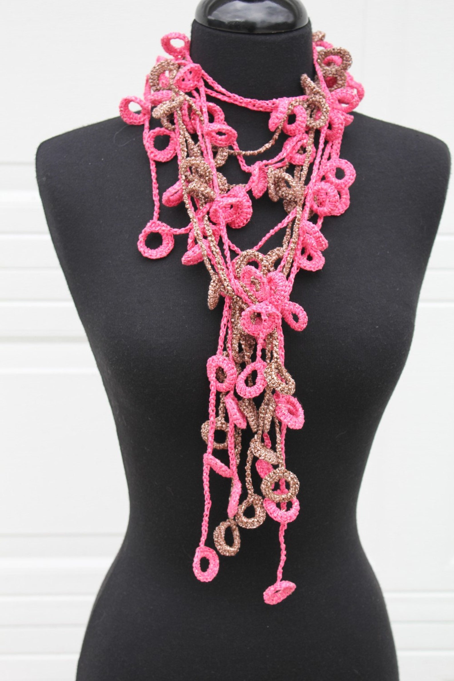 CROCHET PATTERN Loopy Loop Necklace - Etsy