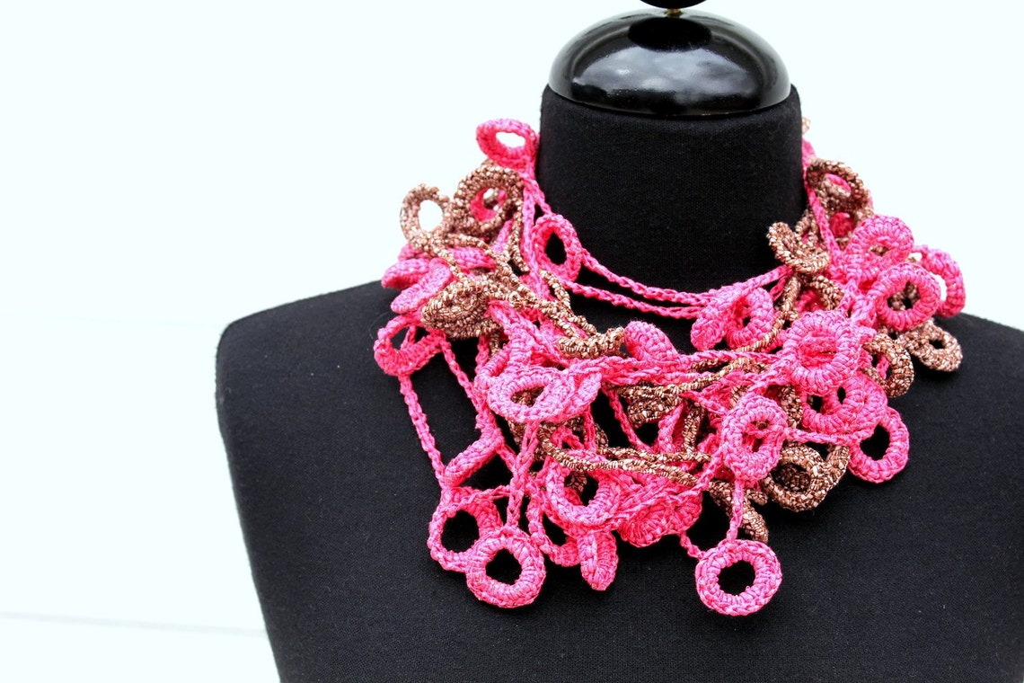 CROCHET PATTERN Loopy Loop Necklace - Etsy