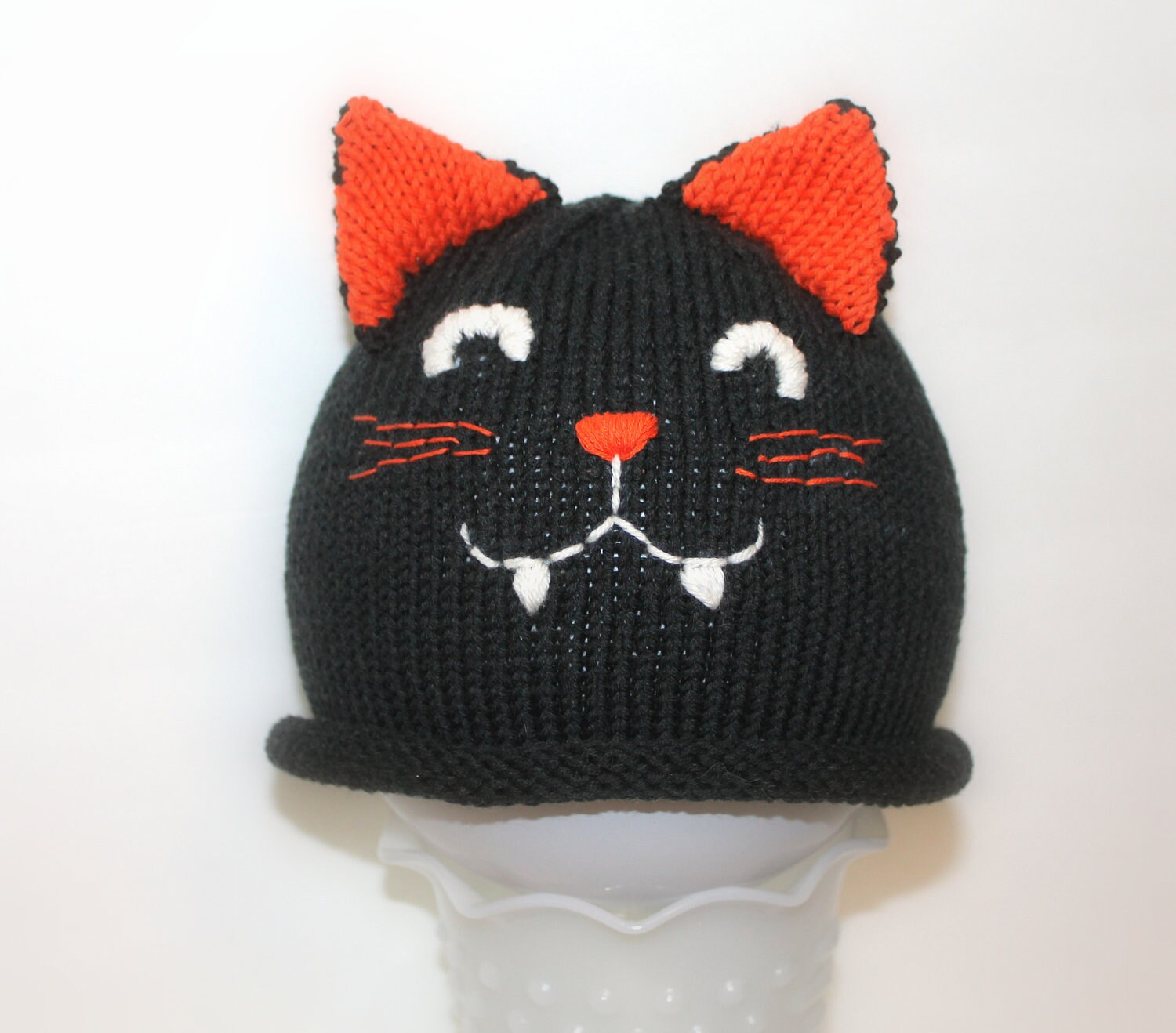 Pattern Halloween Cat Hat Knitting Pattern - Etsy