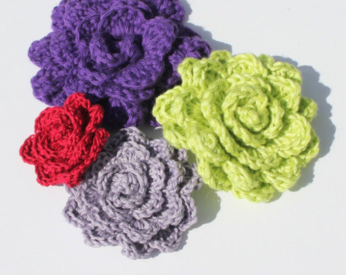 PATTERN - Knitted Flower PDF Pattern Very Easy Photo Tutorial - Etsy