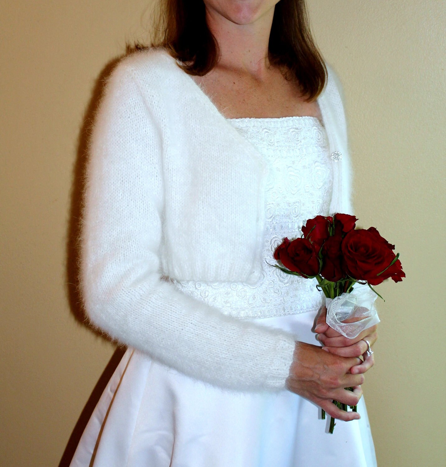 PATTERN - Kate Middleton Royal Angora Wedding Shrug/bolero Knitting ...