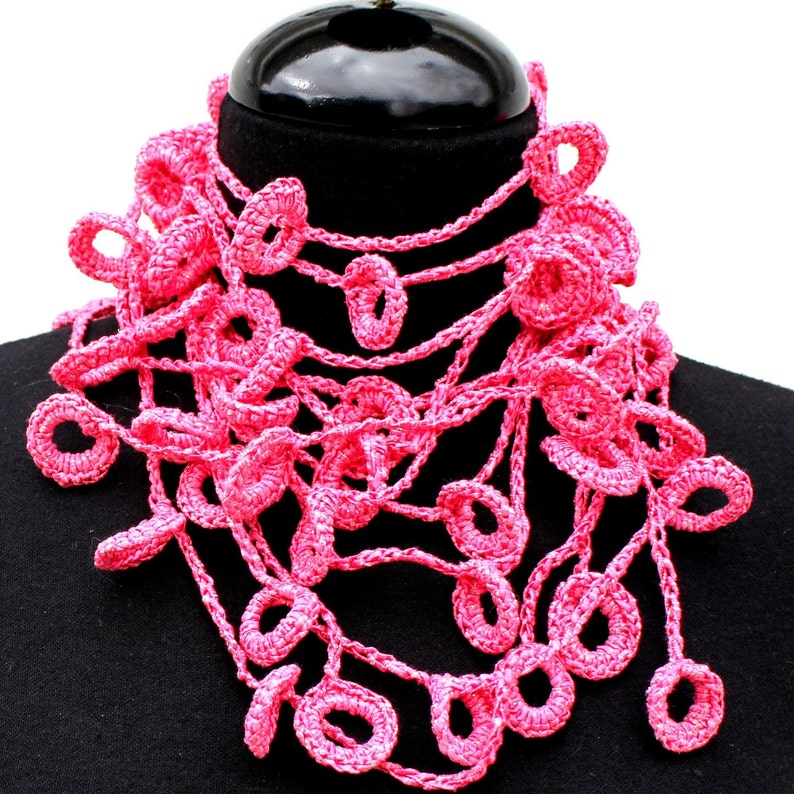 CROCHET PATTERN Necklace Loopy Loop - Etsy