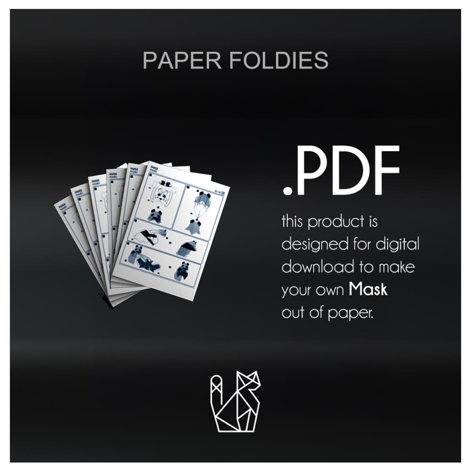 Oni Mask Papercraft | DIY Japanese Demon Mask Template | 3D Low Poly ...