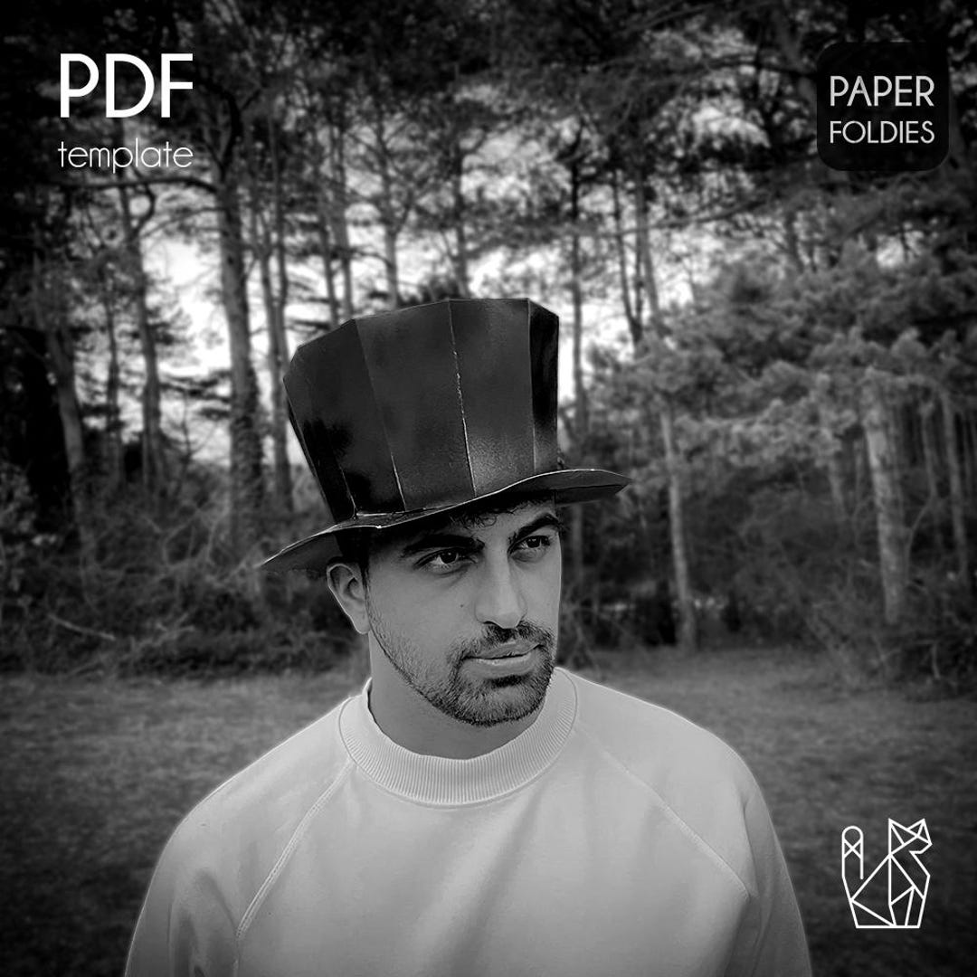 DIY Papercraft Hat Template | Handmade Paper Hat | Downloadable PDF ...