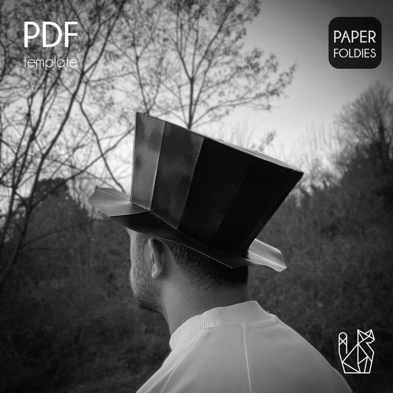 DIY Papercraft Hat Template | Handmade Paper Hat | Downloadable PDF ...