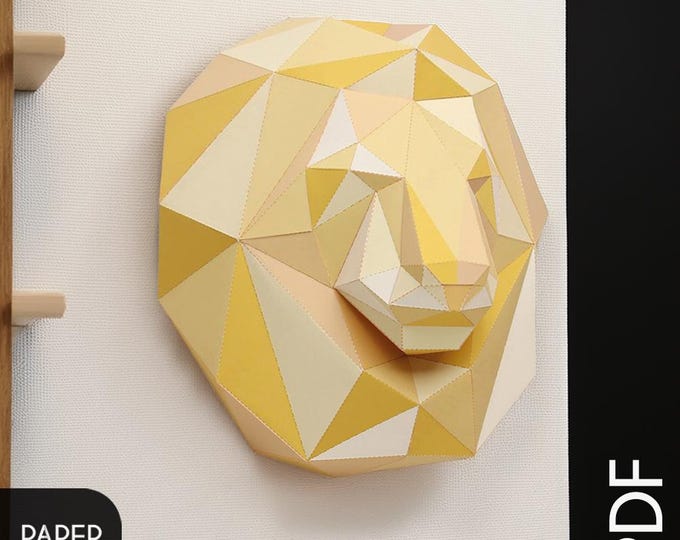 Lion, Papercraft, 3D Paper Model, Animal, Zoo, Paper Craft, Template ...