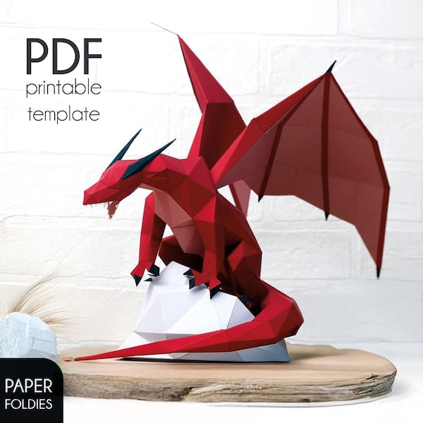 Paper Dragon Puppet - Etsy