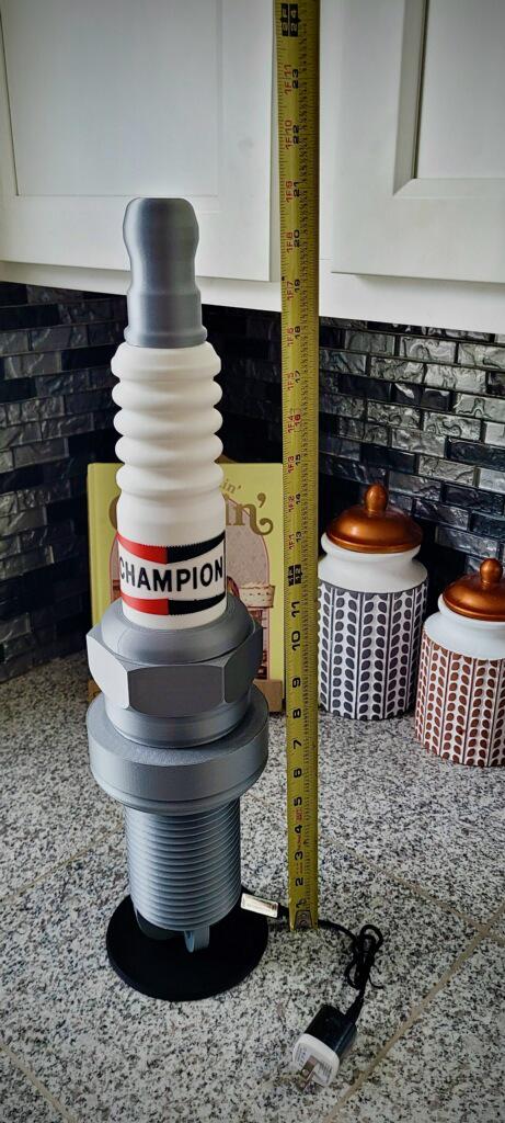 3D Printed Sparkplug Lamp | Custom Industrial Light | Perfect Gift for ...