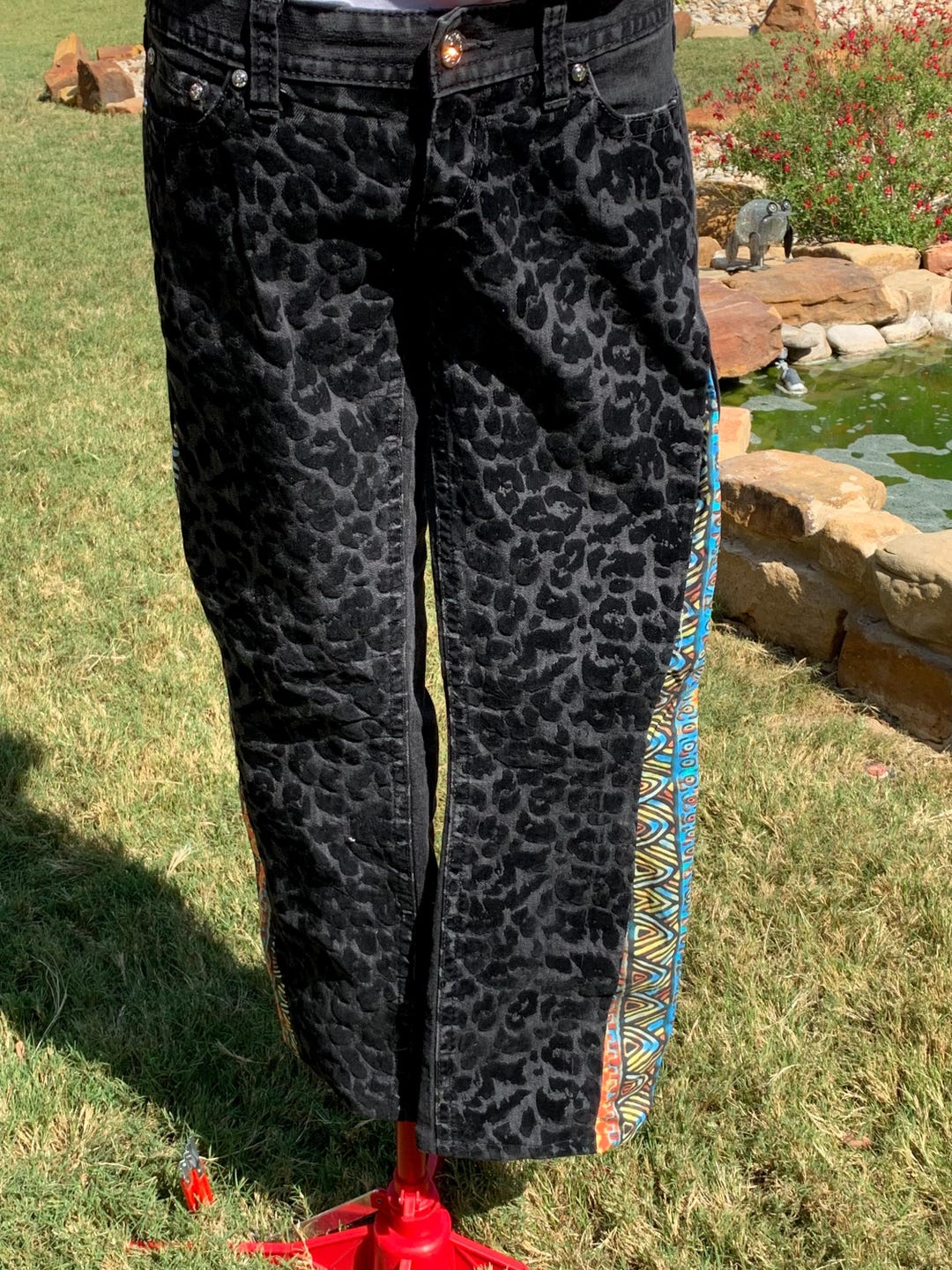 Leopard Print Express Jean.african Print Flare Long Leg.colorful, Punk ...