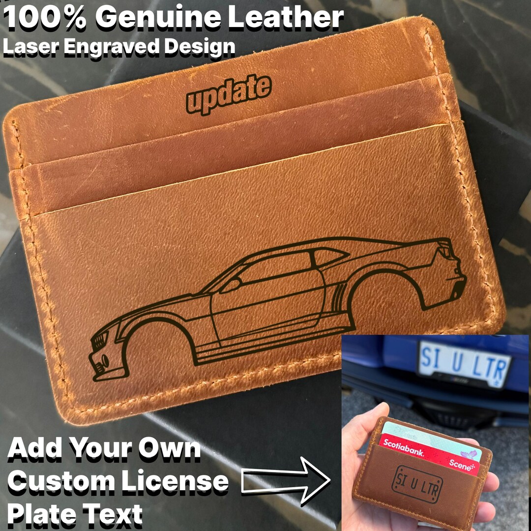 Personalized CHEVROLET Car & License Plate Wallet | Real Leather Card ...