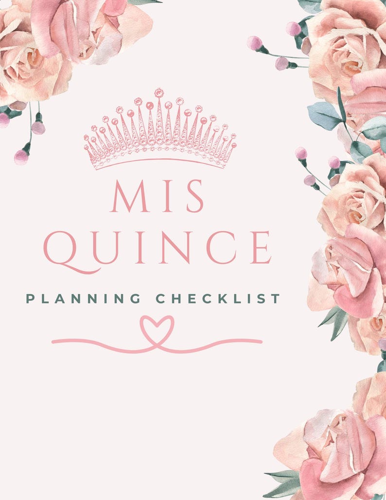 Quinceañera Event Checklist Planner - Etsy