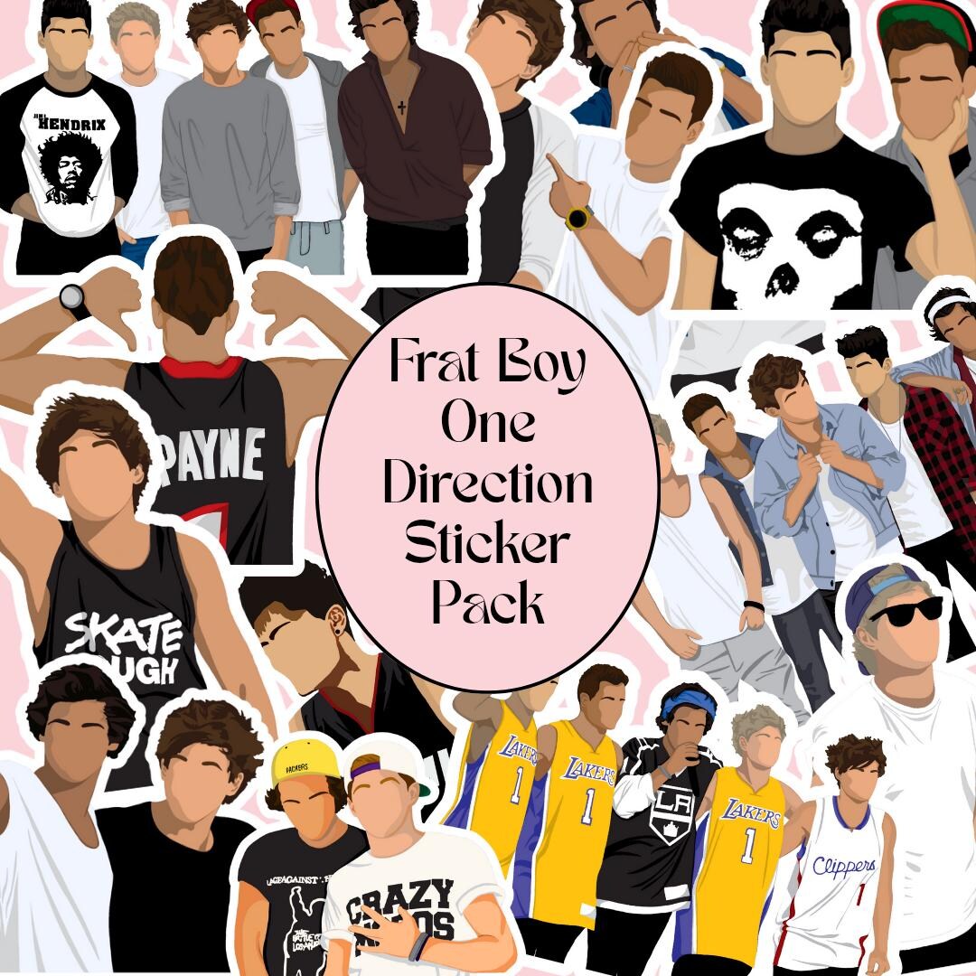 Frat Boy One Direction Sticker Pack - Pack of 12 Frat Boy One Direction ...