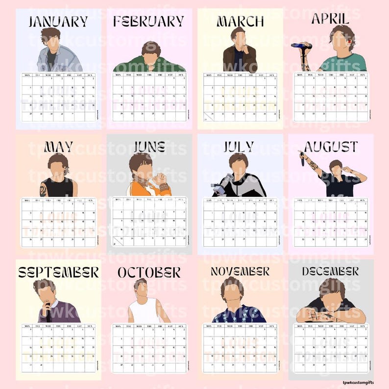 Louis Tomlinson 2025 Digital Calendar, LT 2025 Digital Calendar, One ...