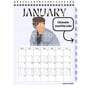 Louis Tomlinson 2025 Digital Calendar, LT 2025 Digital Calendar, One ...