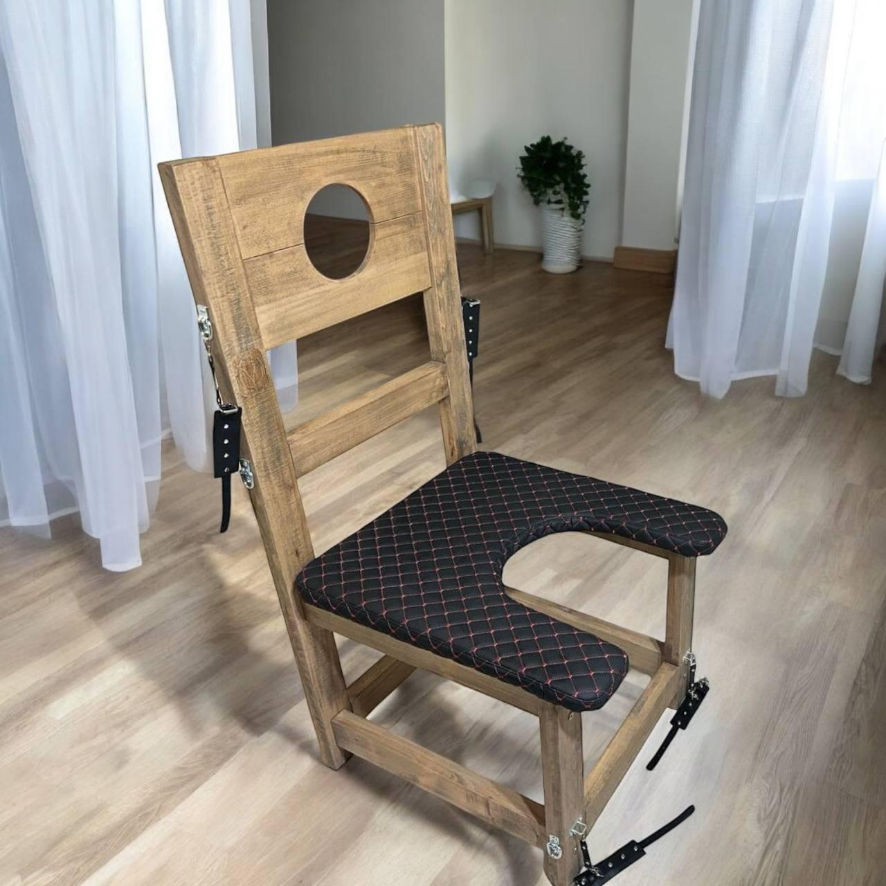 Bdsm Bondage Restraint Chair, Wooden Edge Bdsm Furniture Chair, Bondage ...