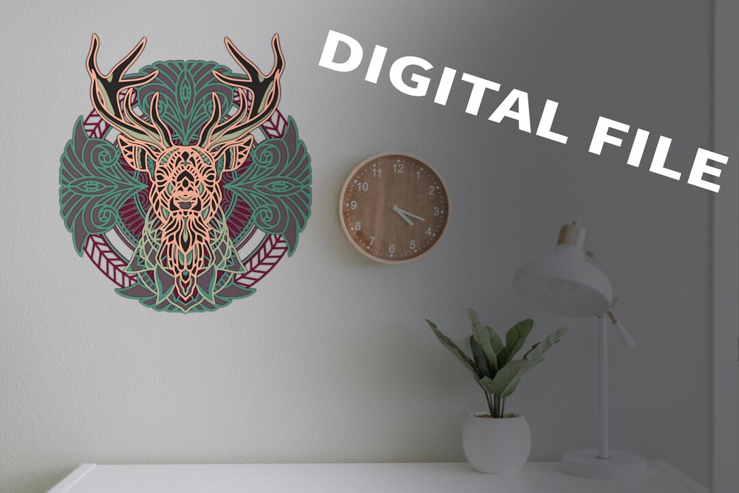 Vector Files for Laser DEER Laser Cut File DXF and SVG Laser Cut Wood ...