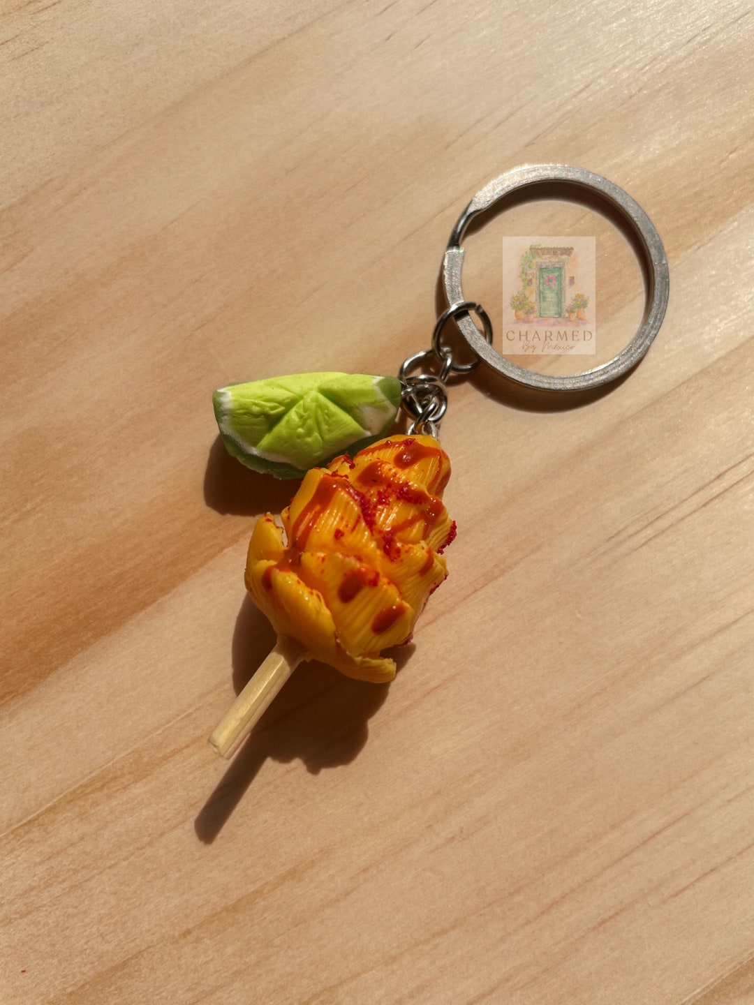 Mango Keychain Mango With Chamoy, Mexican Mango Preparado Keychain ...
