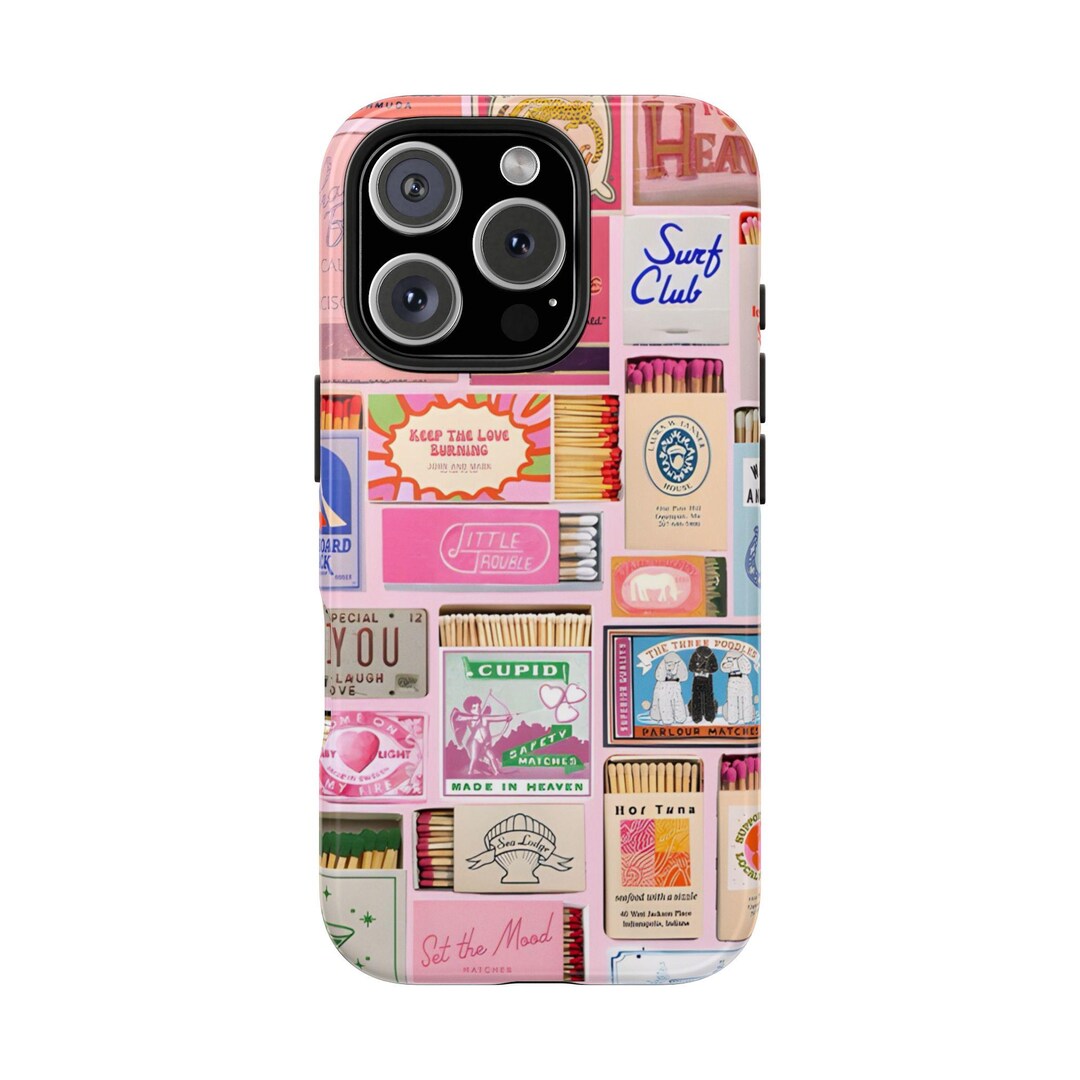Vintage Matchbox Collage Phone Case, Vintage Matches, A Design With ...