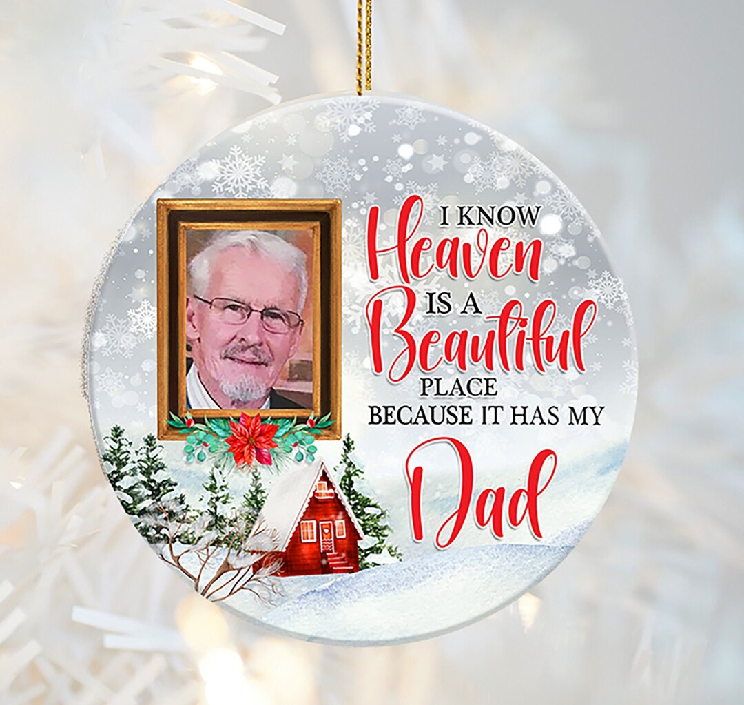 Memorial Christmas Ornament Personalized With Photo, Memorial Christmas ...